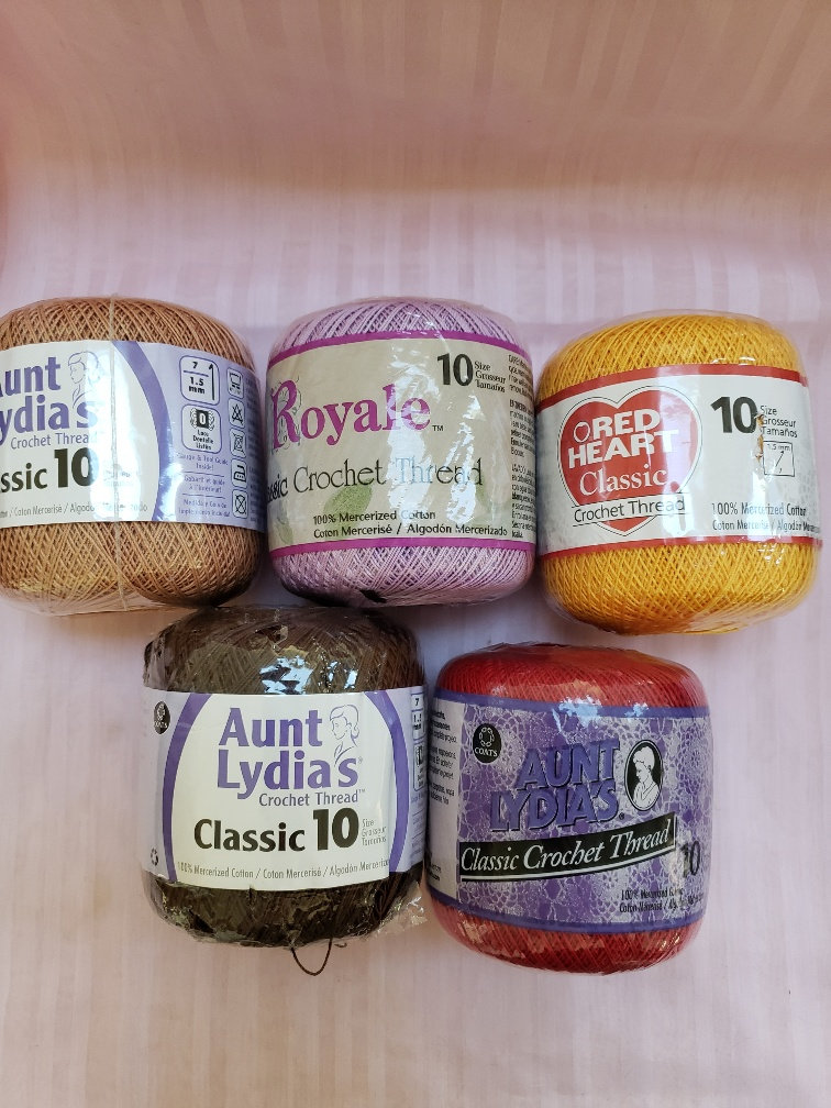 Cotton Crochet Thread Aunt Lydia's Classic 10 100% - Etsy