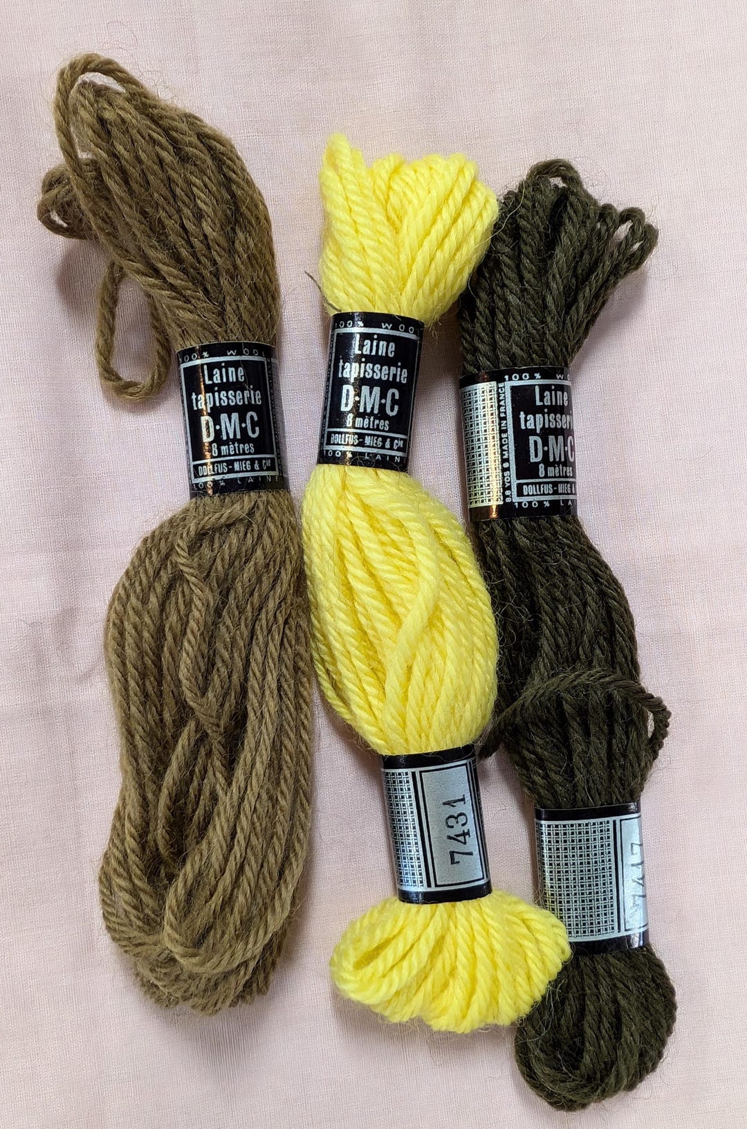 DMC Tapestry Wool Skeins Lot, 100% Wool Yarn, Needlepoint Yarn, Crewel ...