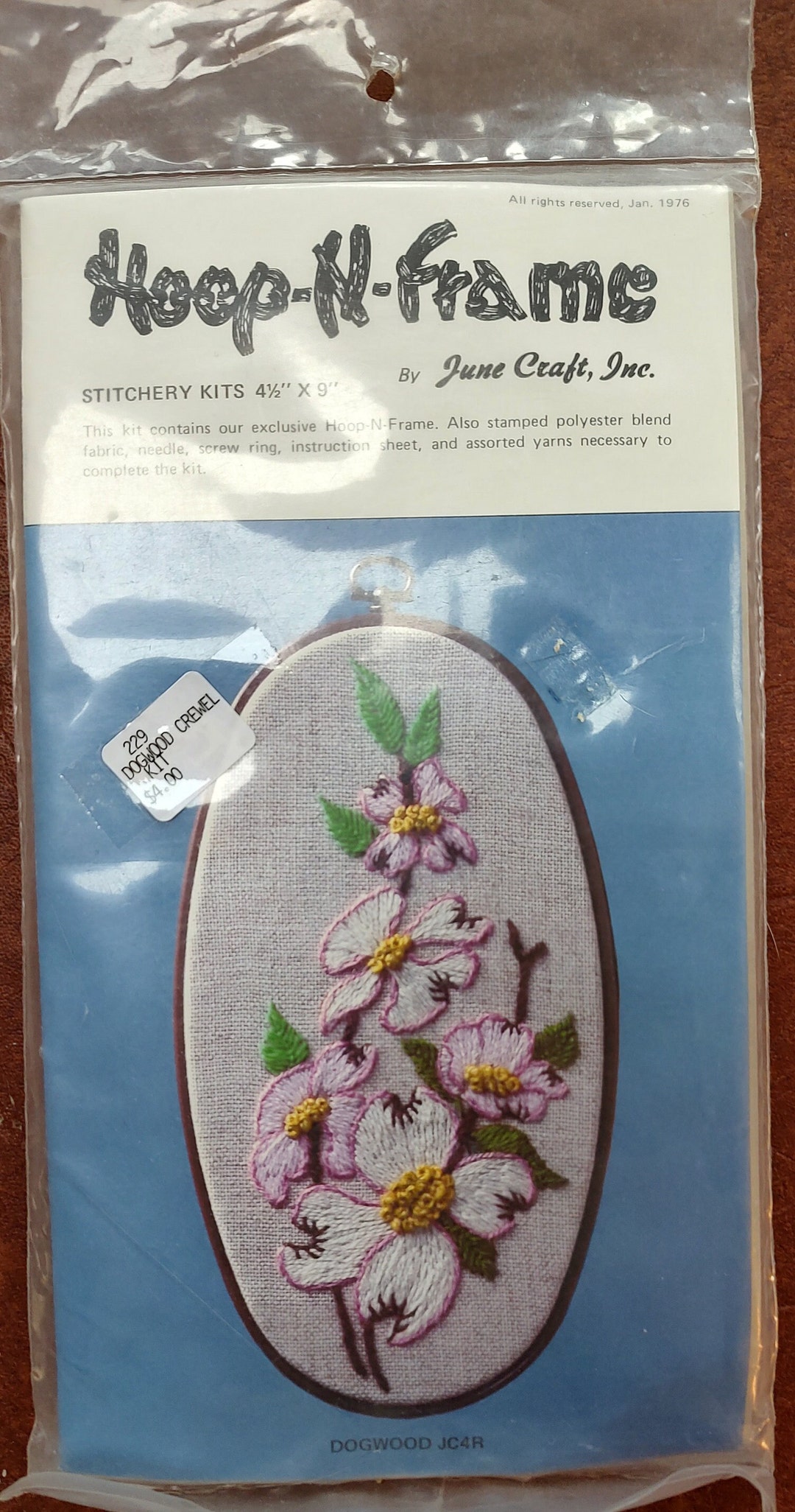 Dogwood Crewel Kit, Hoop-n-frame, June Craft, Stitchery Kits, Crewel ...