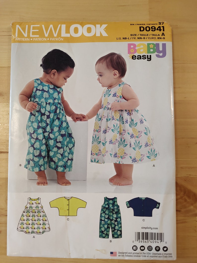 New Look Baby Dress and Jumper Pattern D0941 - Etsy