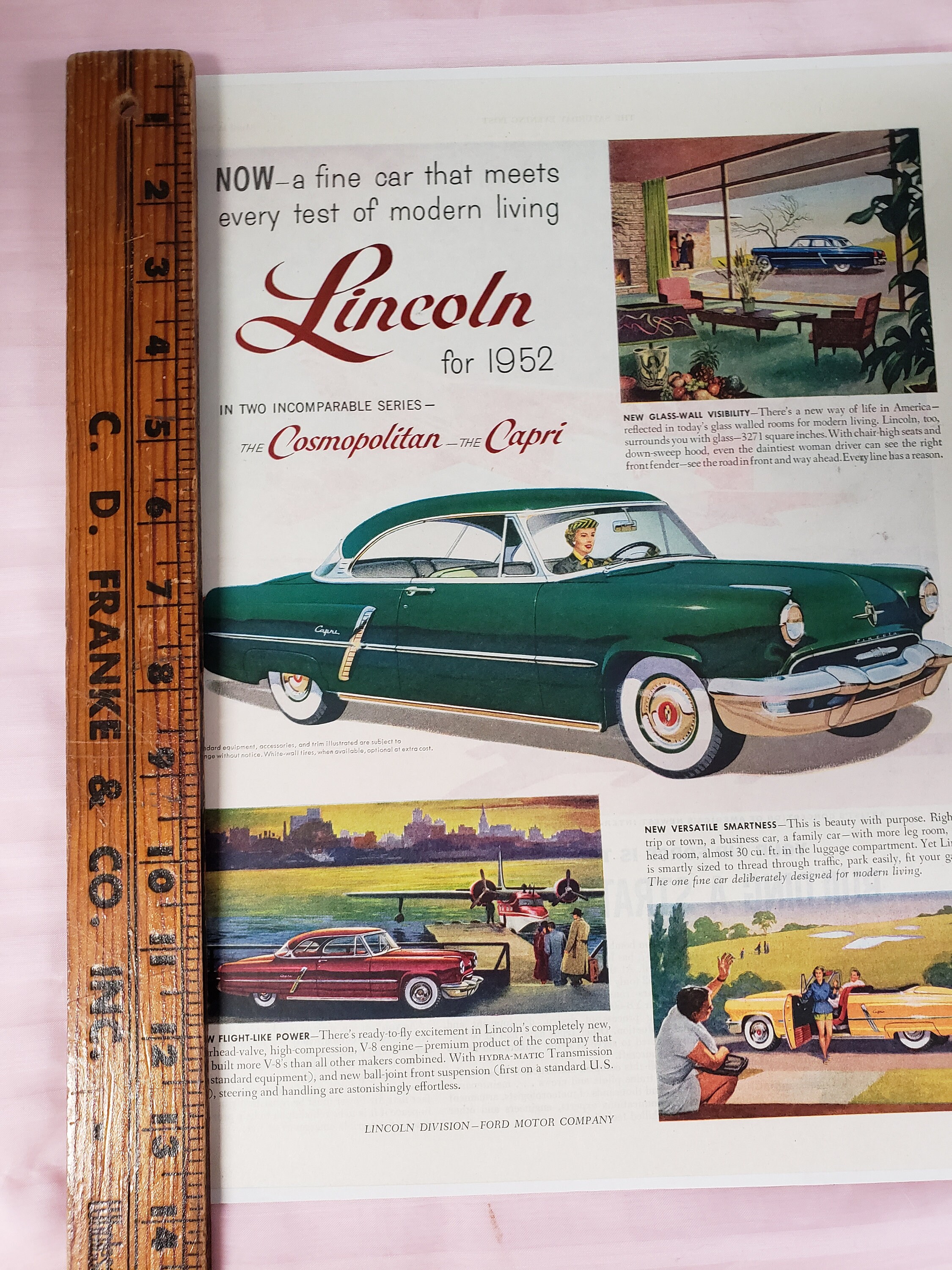 Vintage Car Ads Magazine Ads Linen Backed Magazine Ads - Etsy