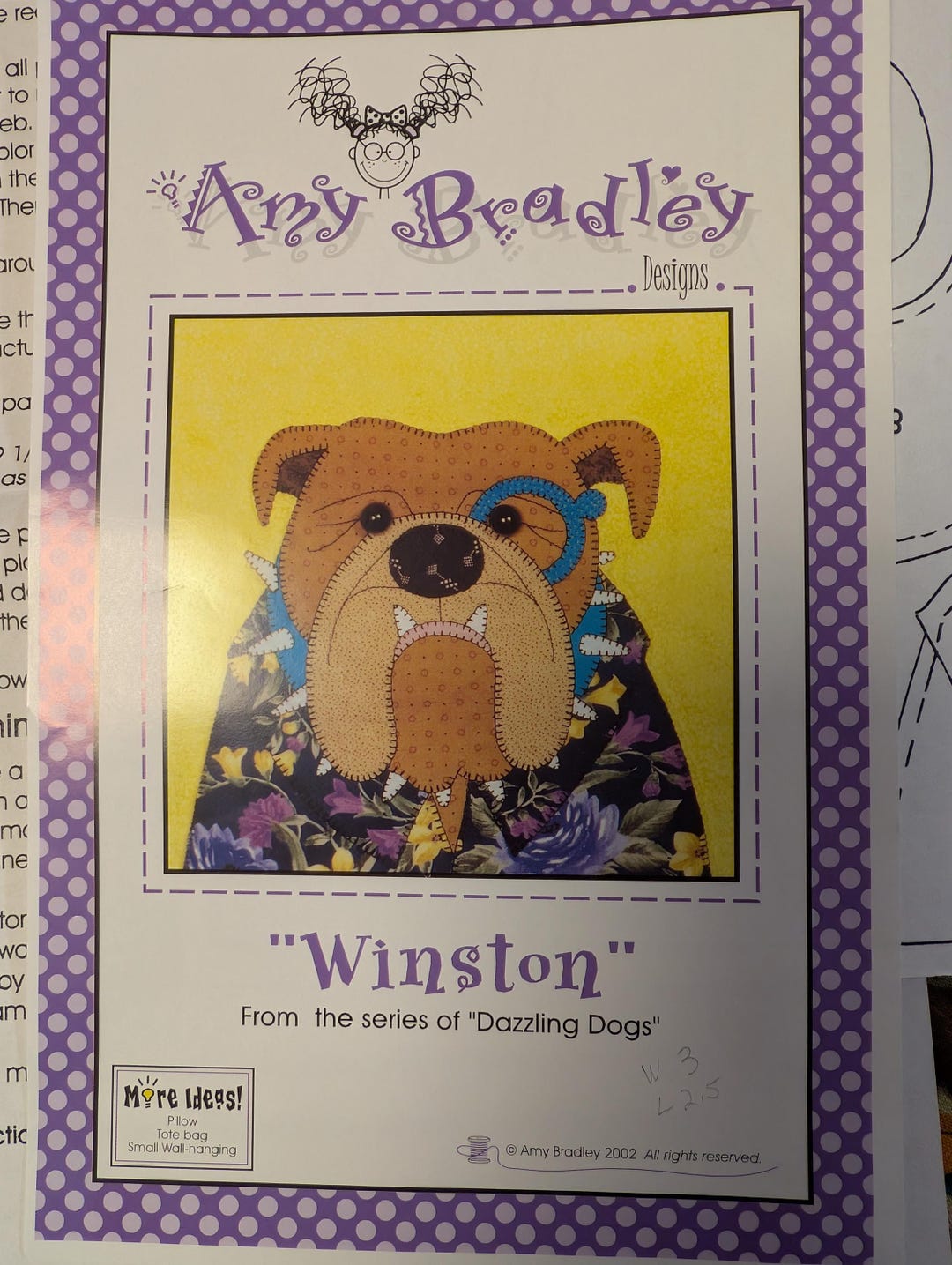 Amy Bradley Designs, Winston, Baxter Applique Pattern, Dog Quilt or ...