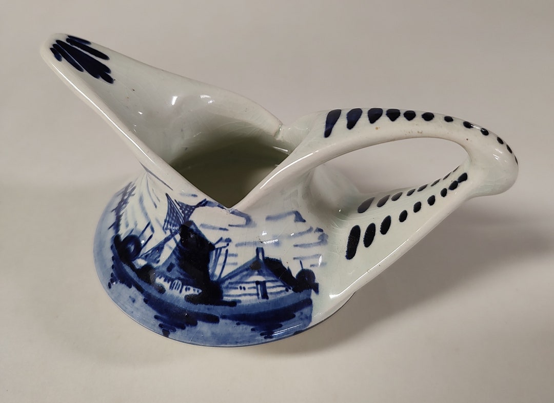 Delft Blue Handpainted Pitcher, Made in Holland, Blue and White Pitcher ...