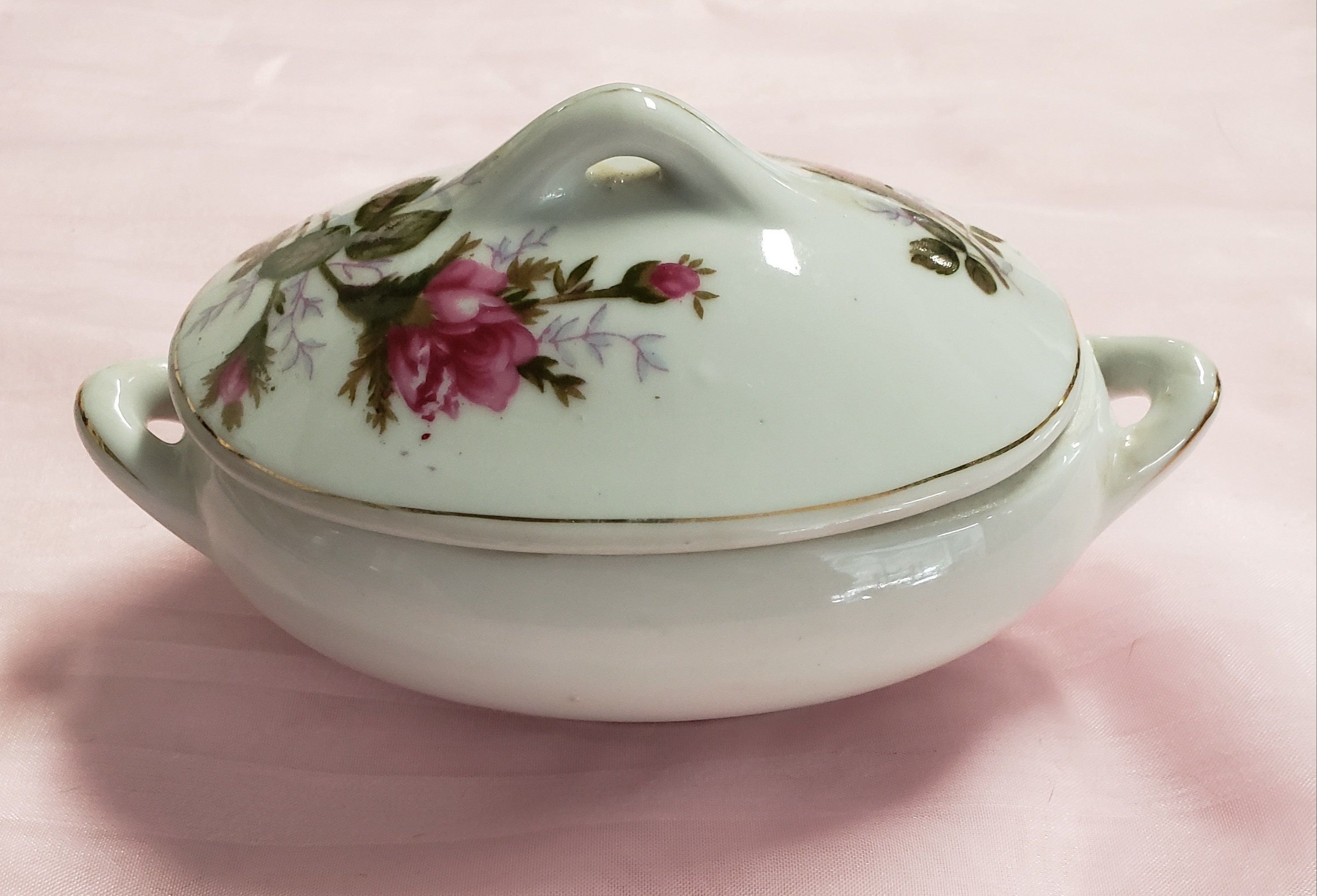 Moss Rose Miniature Tureen, Oval Tureen, Moss Rose by Japan, Moss Rose ...
