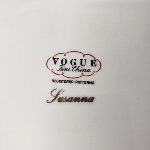 Vogue China, Susanna, 10 Inch Dinner Plates, 8 Inch Salad Plates, Tea ...