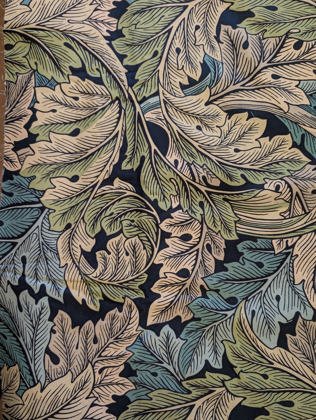 Morris Wide Back Fabric, Acanthus Verdant, Cotton Sewing Fabric, 108 ...