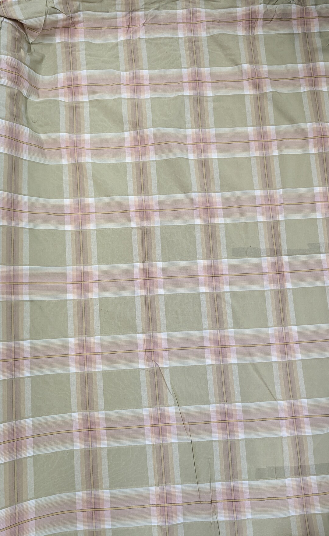 Light Green Plaid Decorator Fabric, Upholstery Fabric, Destash - Etsy