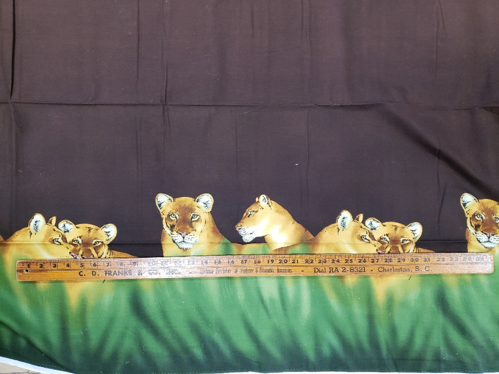 Lioness Border Alexander Henry Collection Border Fabric - Etsy