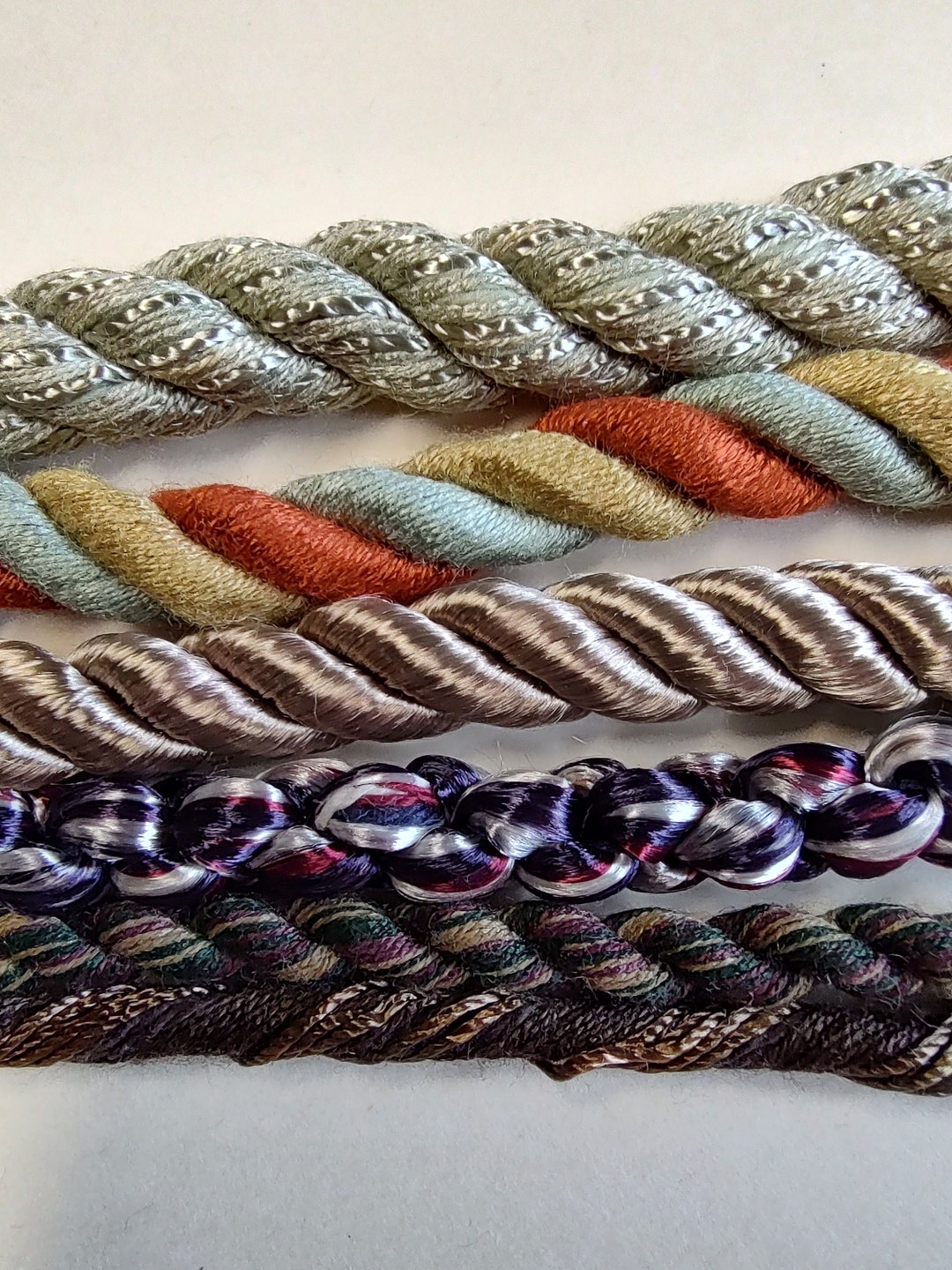 Twisted Cord Lot, Cording Trim, Pillow Trim, Upholstery Trim, Precut ...