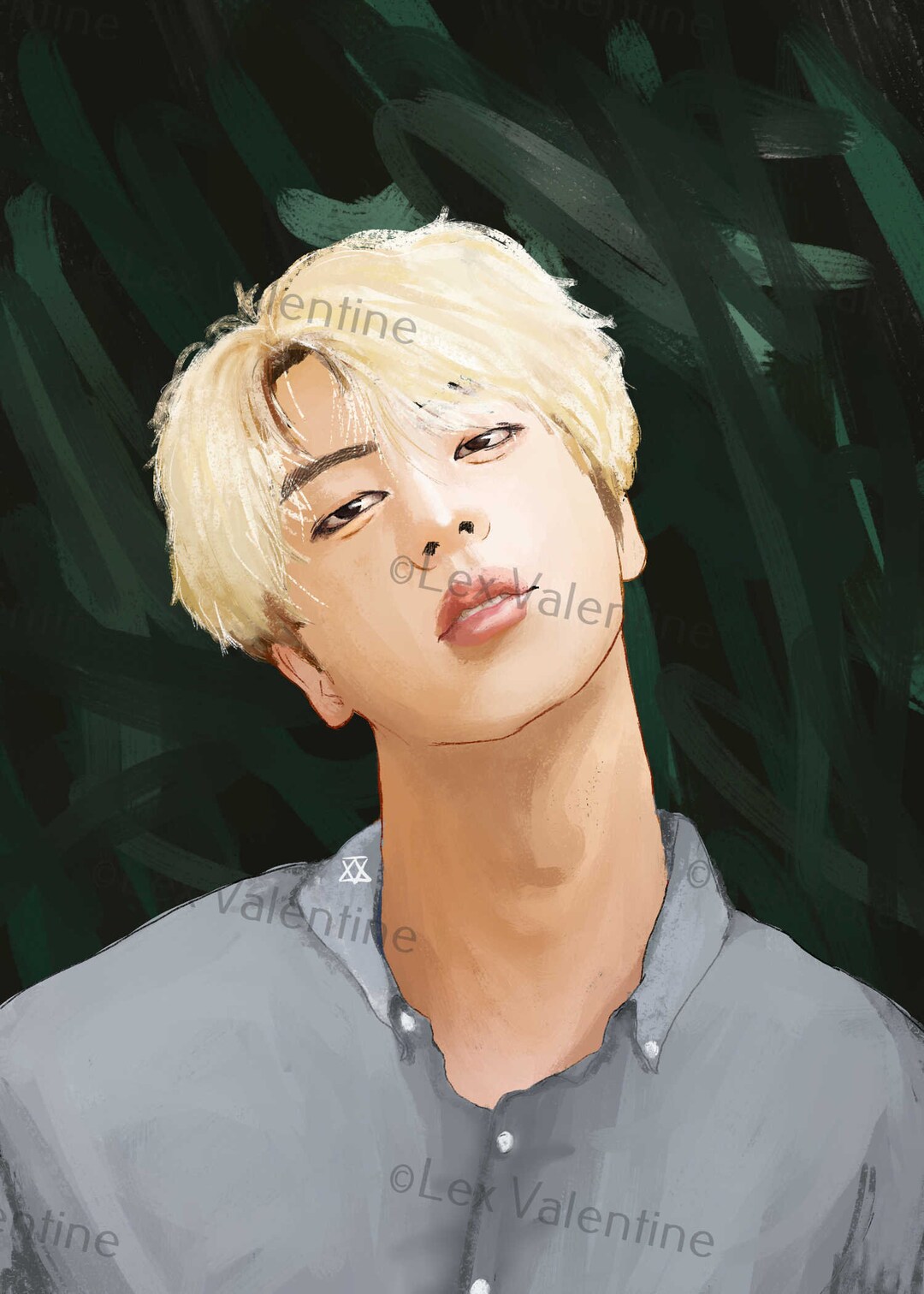 BTS Jin Digital Painting Fan Art Digital Download - Etsy