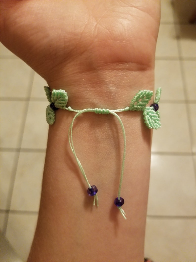 Macrame Leaf Bracelets - Etsy