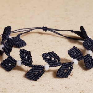 Macrame Leaf Bracelets - Etsy