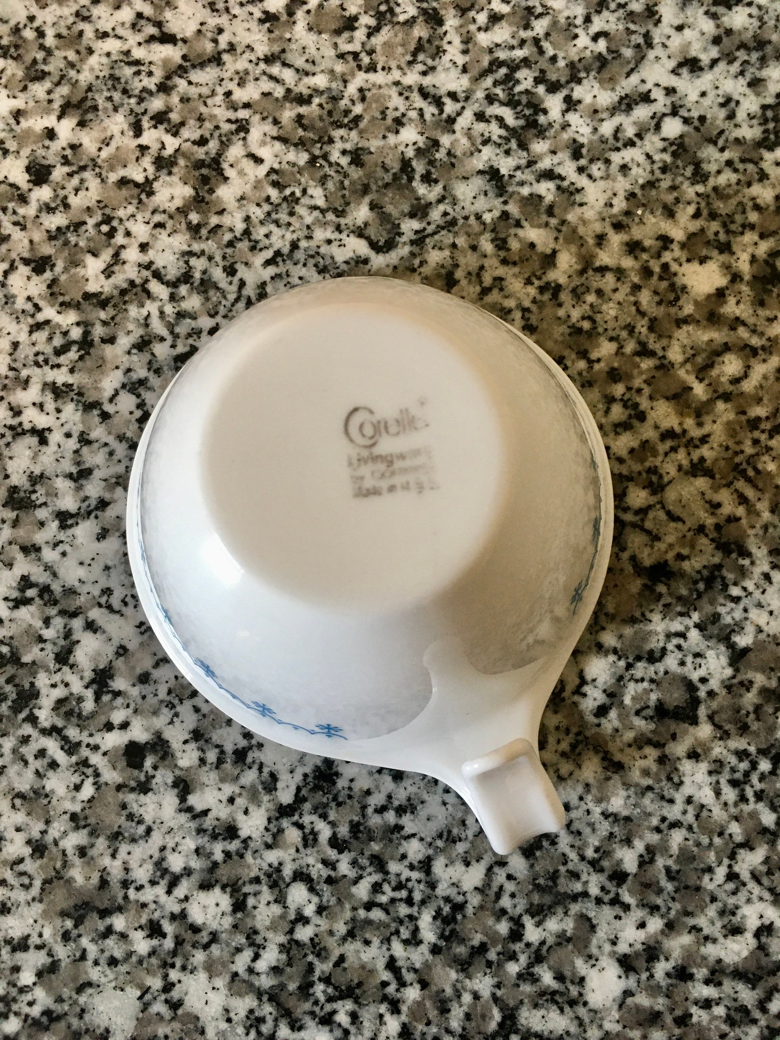 Corelle Snowflake Blue Pattern Flat Cup and Saucer six | Etsy