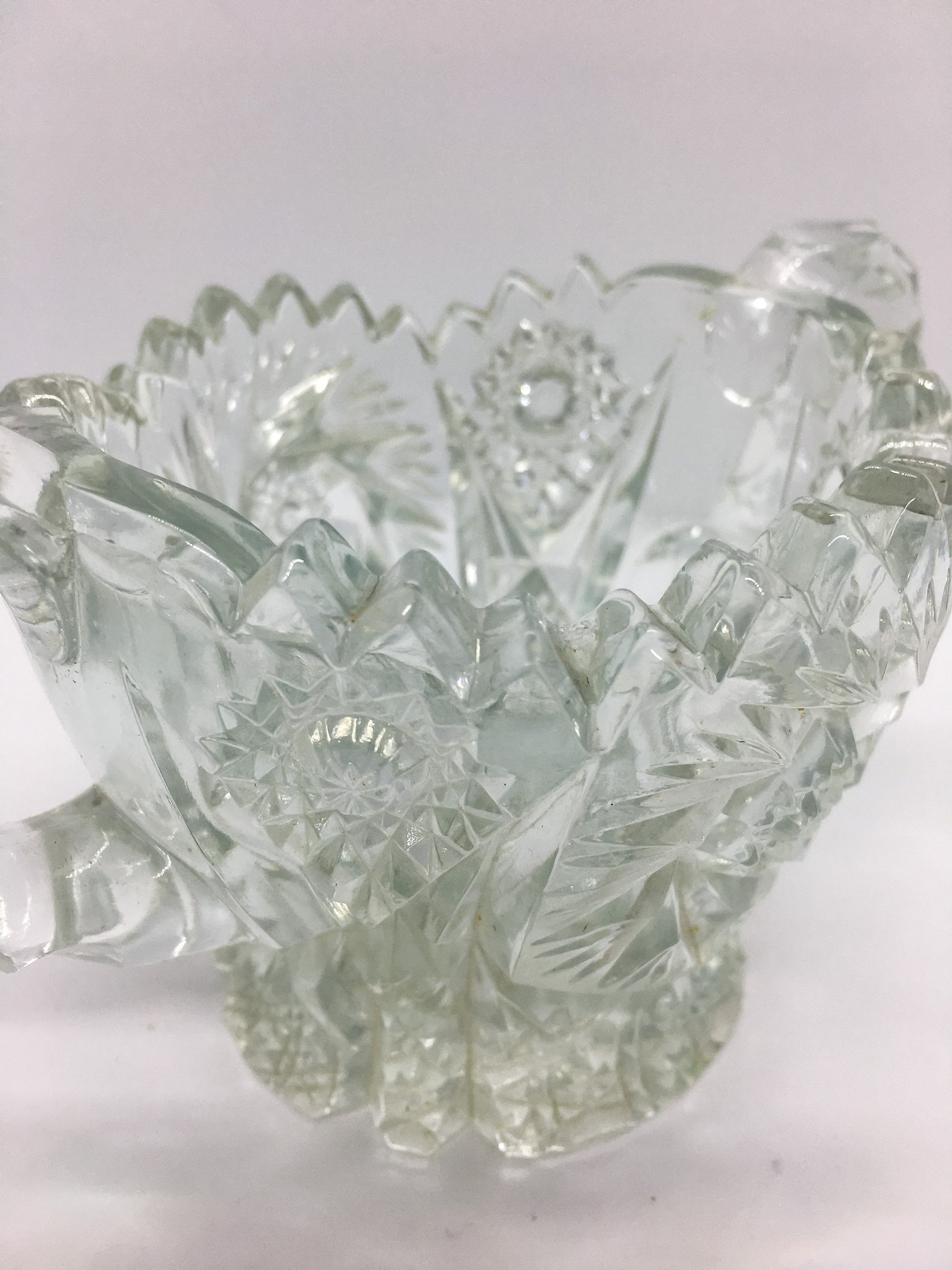 Imperial Glass Nucut Vintage Two-handled Cut Glass Sugar Bowl - Etsy