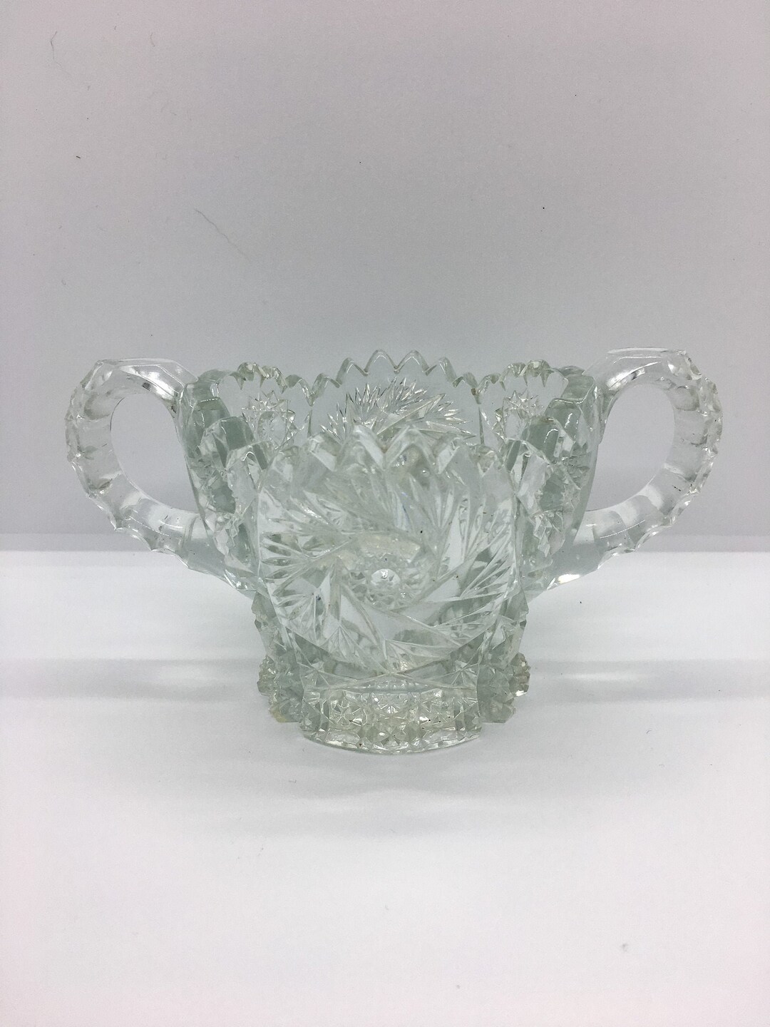 Imperial Glass Nucut Vintage Two-handled Cut Glass Sugar Bowl - Etsy