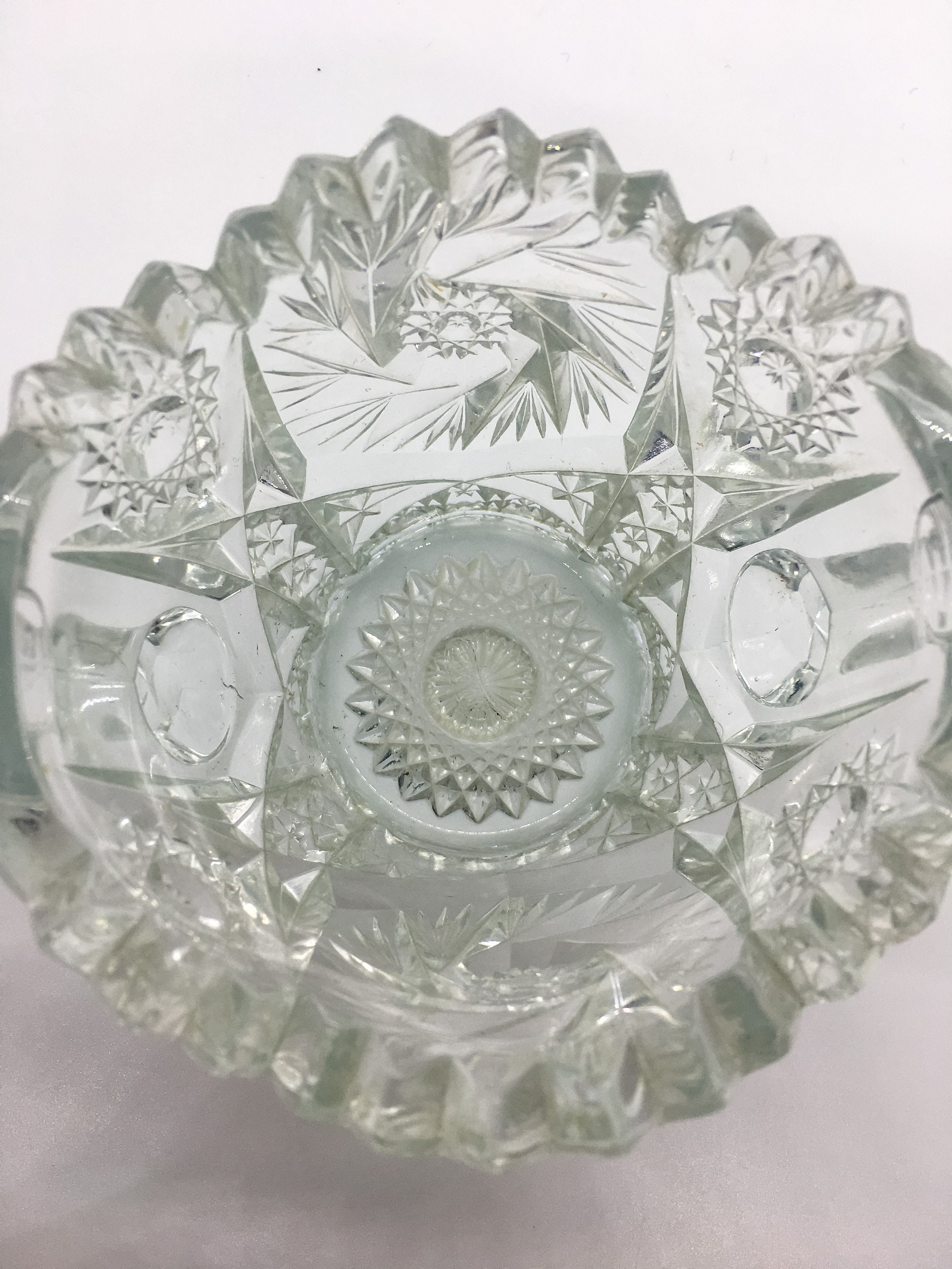 Imperial Glass Nucut Vintage Two-handled Cut Glass Sugar Bowl - Etsy