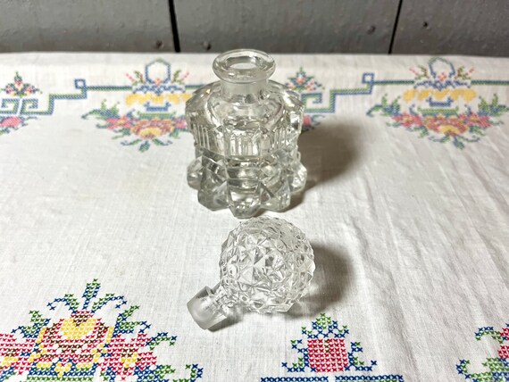 1940s Vintage LE Smith Cut Pressed Glass Perfume Bott… - Gem
