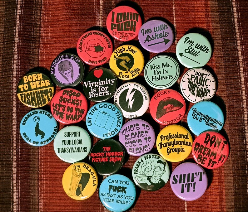 Rocky Horror Picture Show Pin Back Buttons - Vintage Inspired - Etsy
