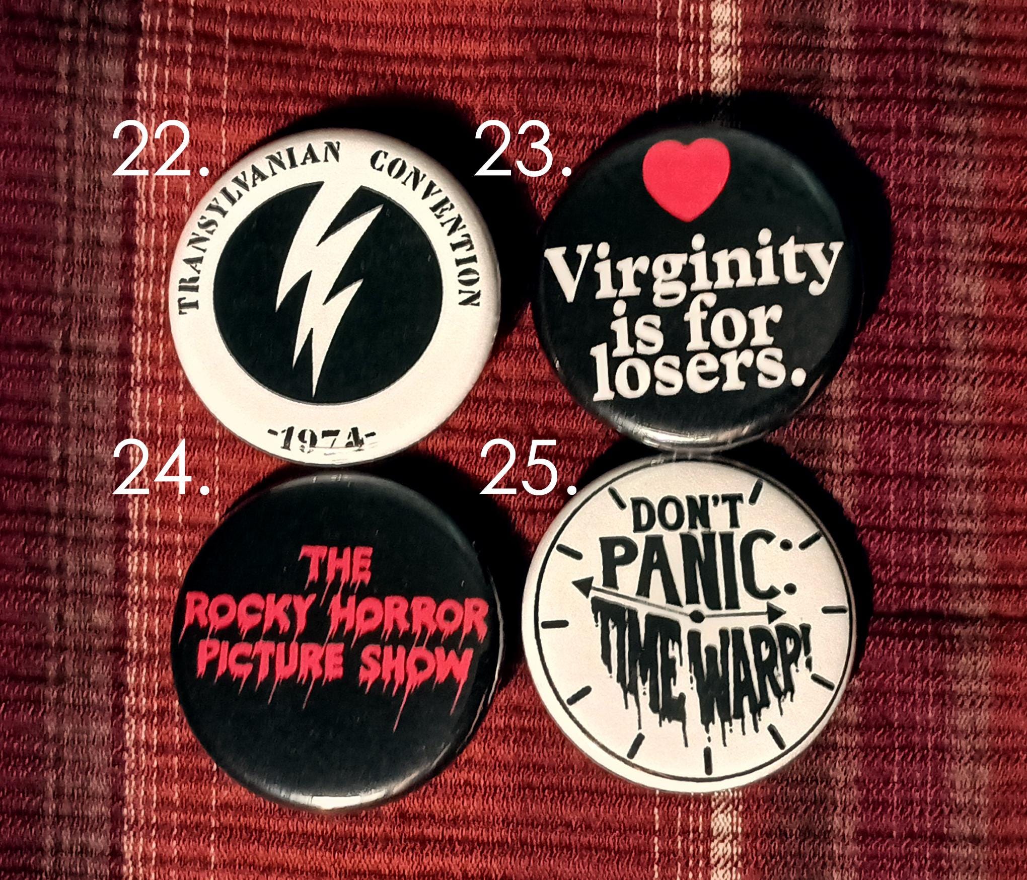 Rocky Horror Picture Show Pin Back Buttons - Vintage Inspired - Etsy