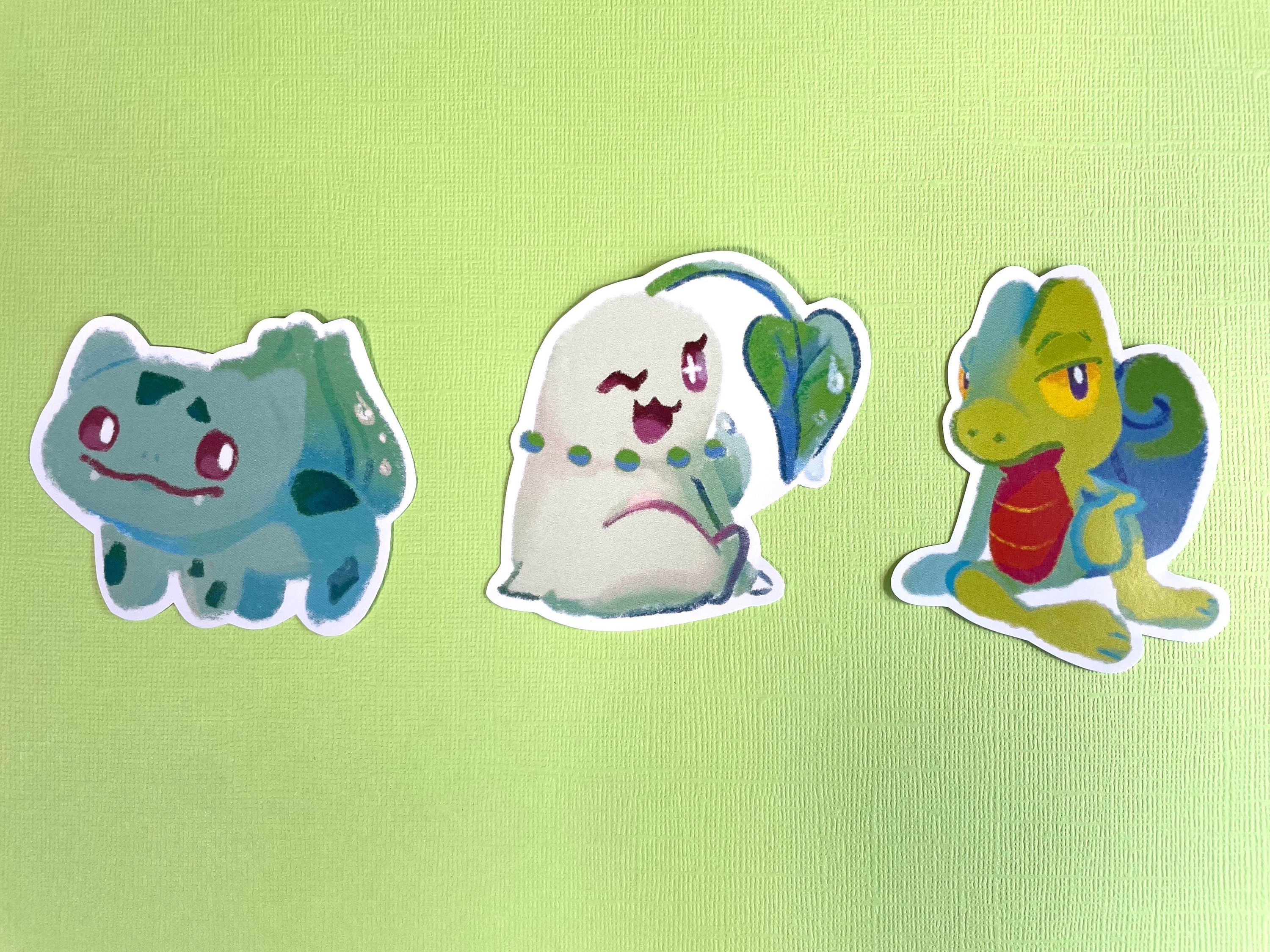 Grass Starter Stickers Pokémon Gen 1-9 Stickers - Etsy