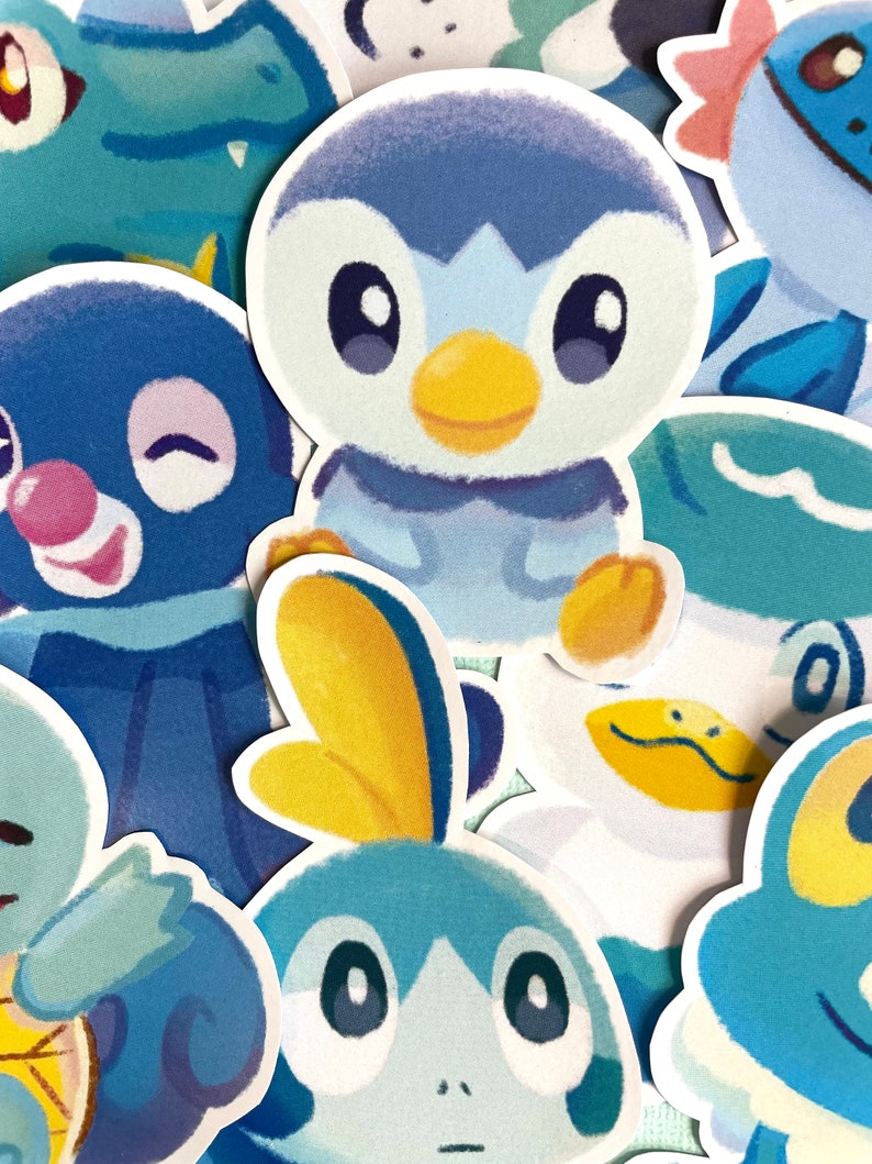 Water Starter Stickers | Pokémon Gen 1-9 Stickers - Etsy