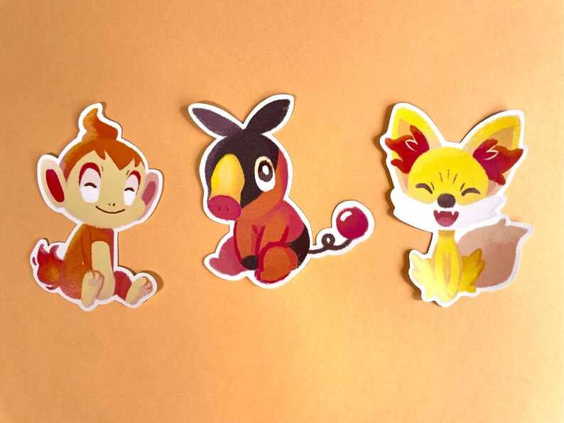 Fire Starter Stickers | Pokémon Gen 1-9 Stickers - Etsy