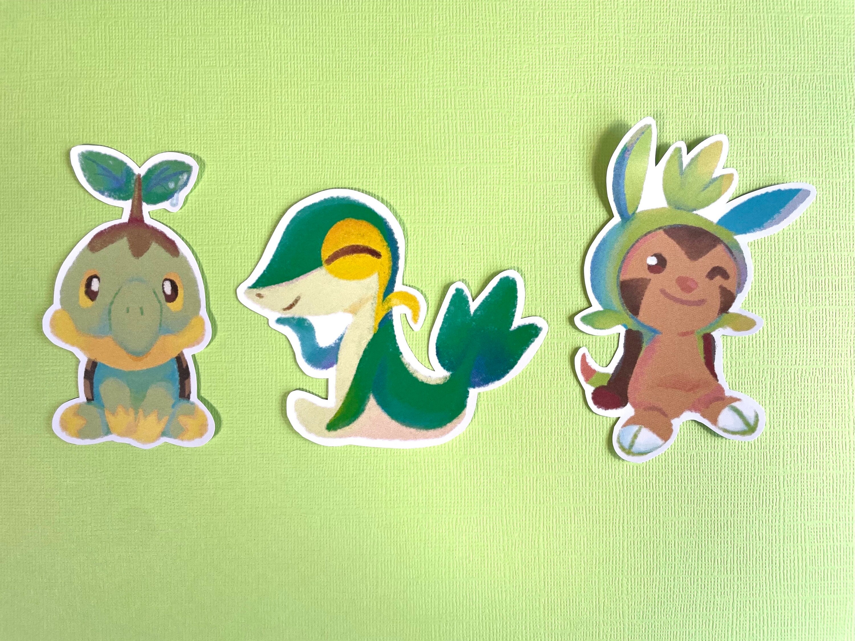 Grass Starter Stickers Pokémon Gen 1-9 Stickers - Etsy