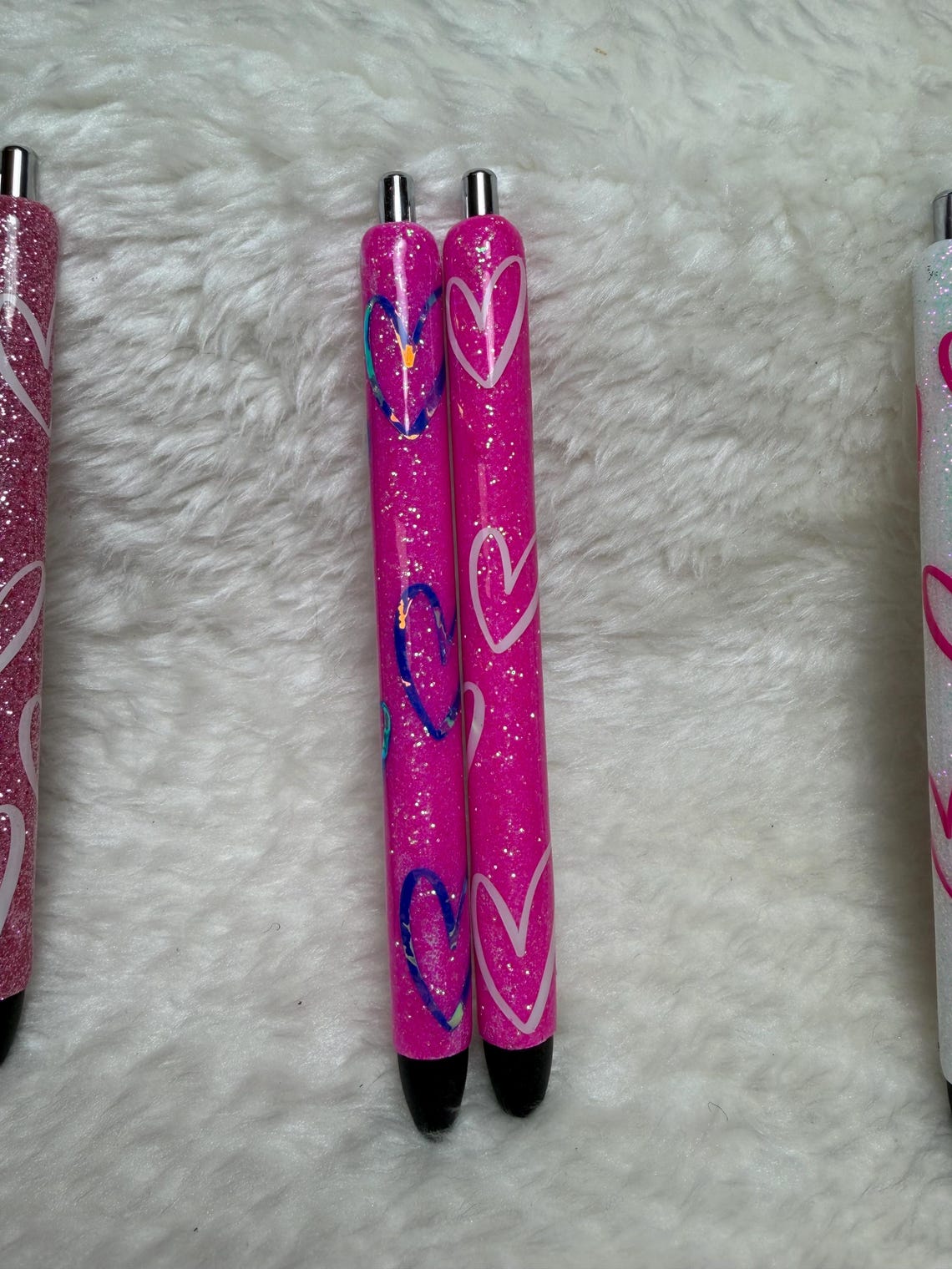 Sparkly Heart Pen | Handmade Glitter Stationery - Etsy