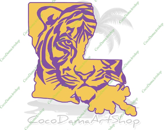 LSU Tigers Svg LSU Svg Png Dxf Pdf Instant Download Files - Etsy