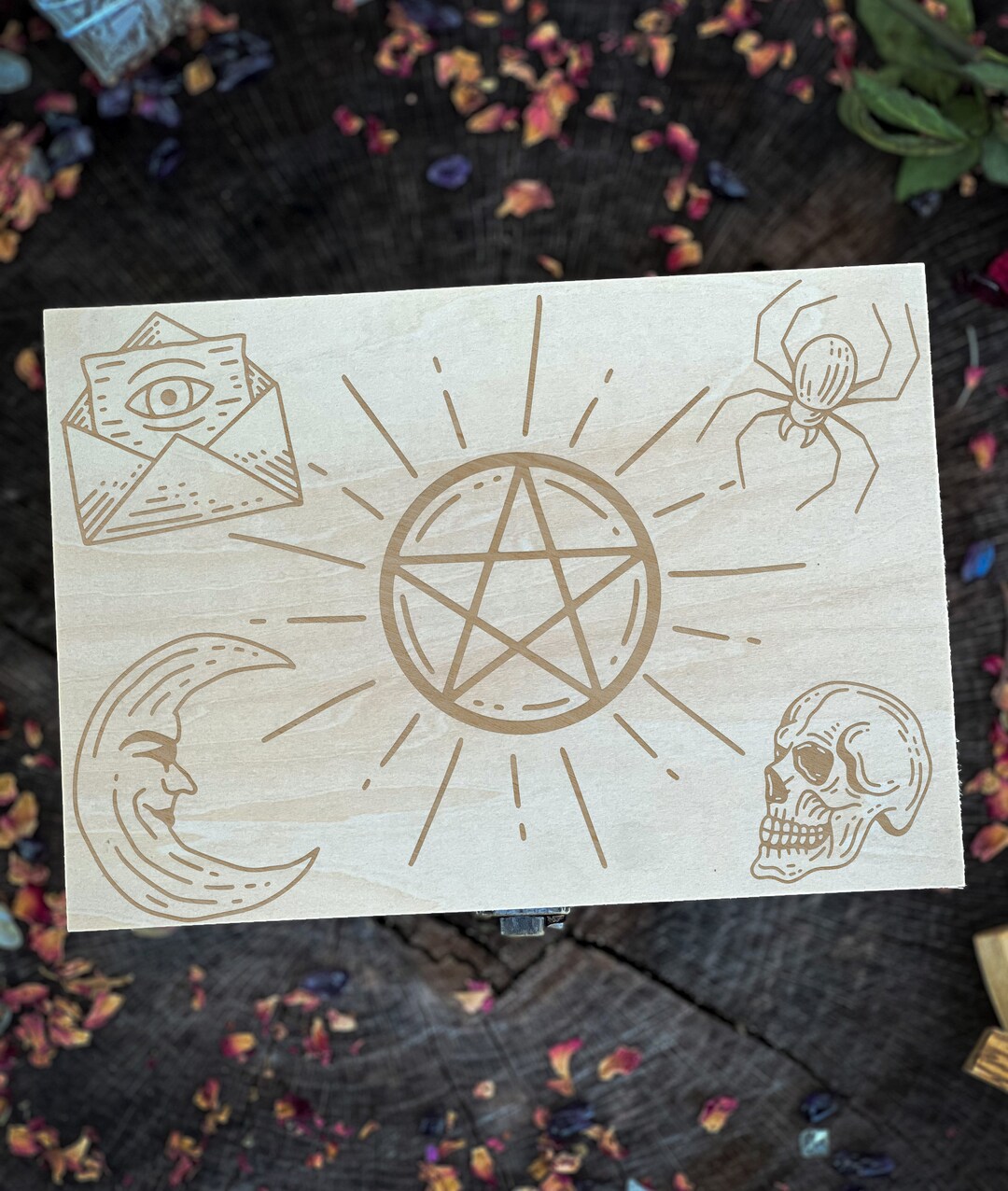 Gothic Style Mystic Magic Box - Intricately Engraved With Dark and ...