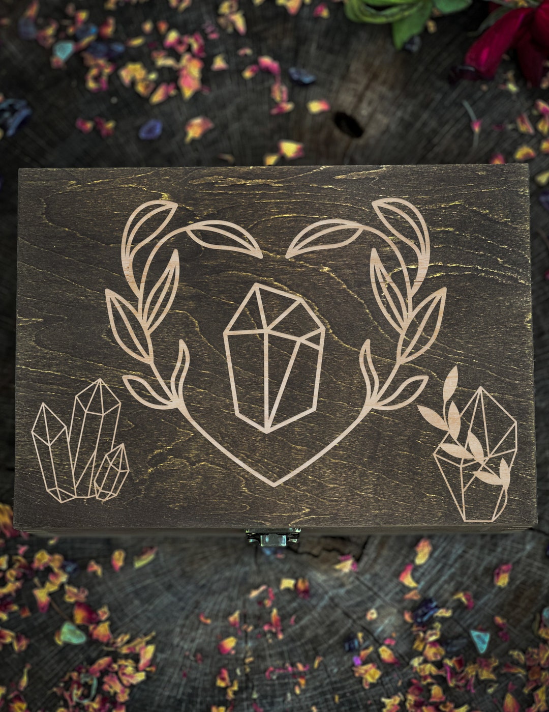 Vintage-style Mystic Magic Wooden Box With Engraving - A Nostalgic ...