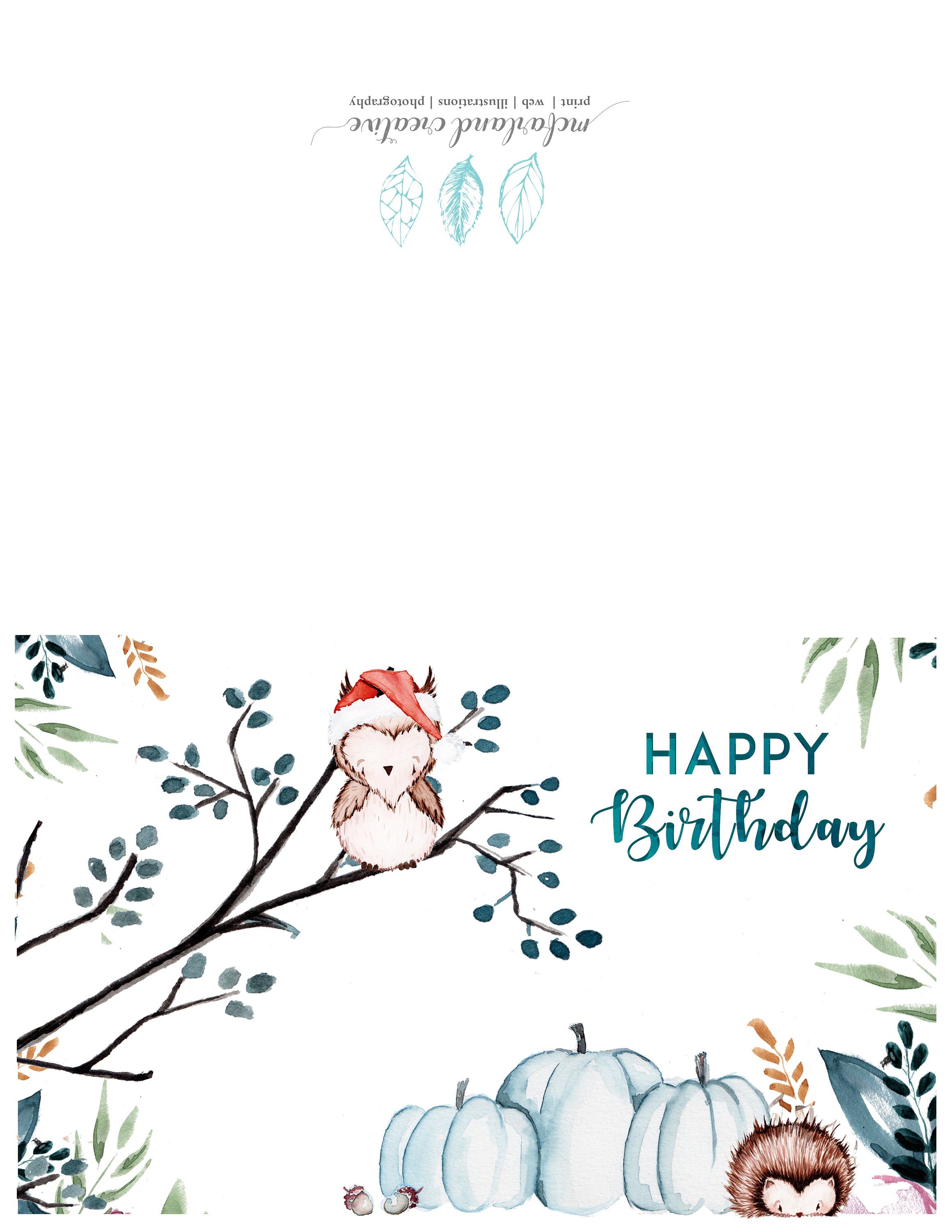 Printable Birthday Woodland Animal Card - Etsy