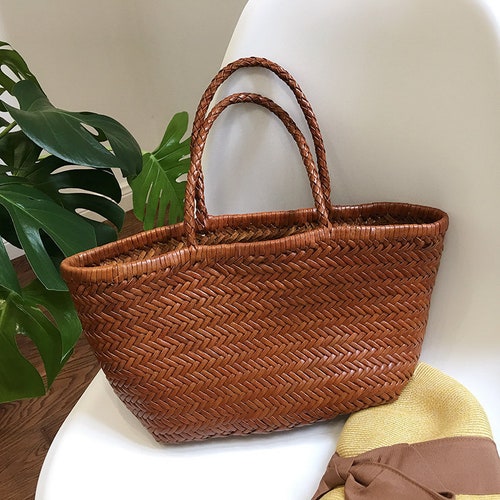 ALTICA Genuine Leather Hand Woven Triple Jump Bamboo Style - Etsy