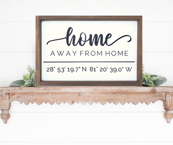 Home Away From Home Sign Closing Day Gift Housewarming Gift | Etsy