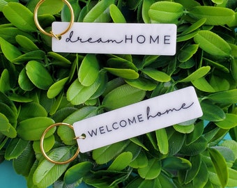 Welcome Home Keychain - Etsy