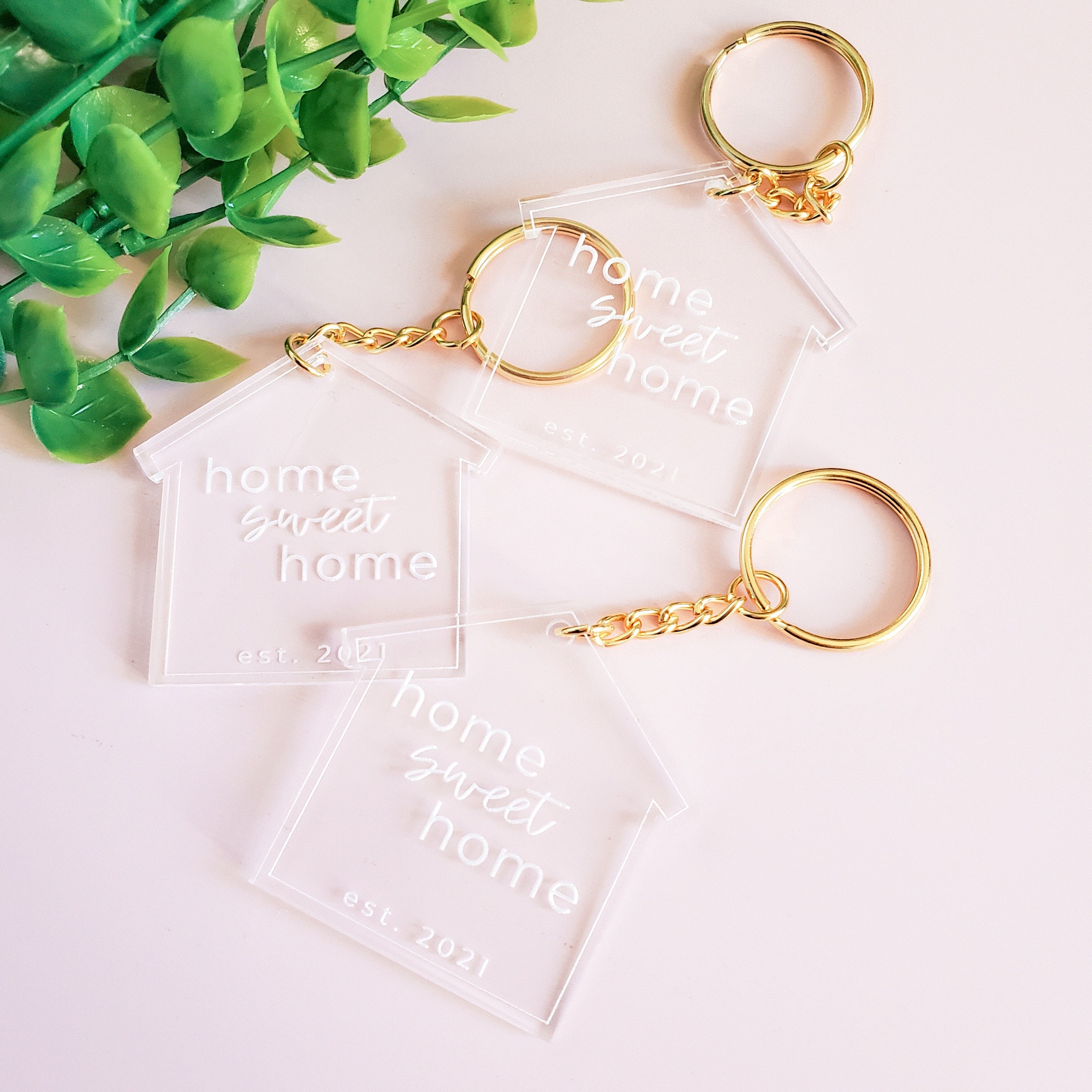 Home Sweet Home Acrylic Keychain for Closing Day Gift - Etsy