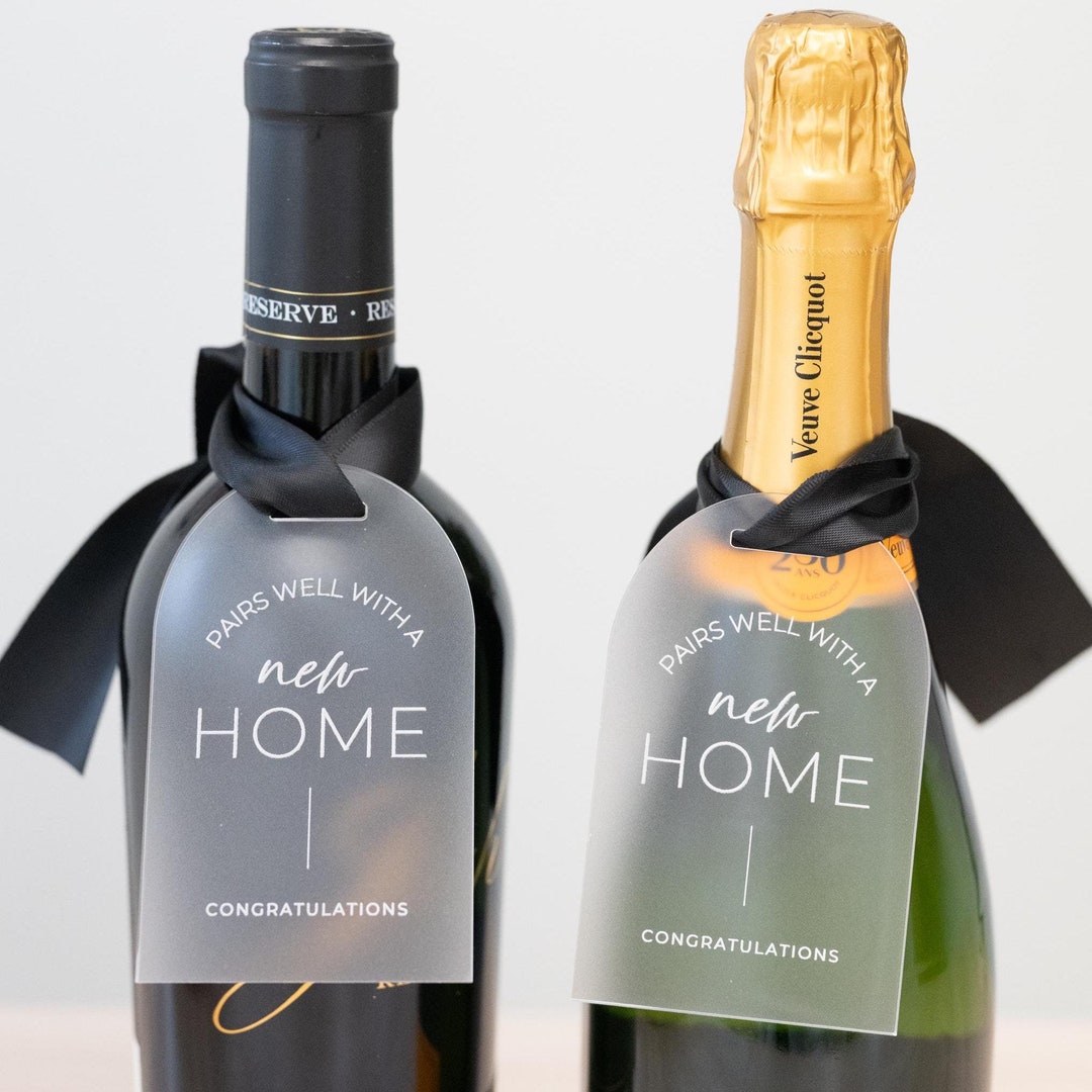 Luxe "pairs Well With a New Home" Tag for Wine or Champagne Bottle - Etsy