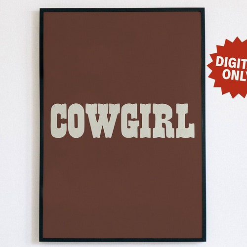 Printable Aesthetic Brown Western Wall Art Downloadable Home - Etsy