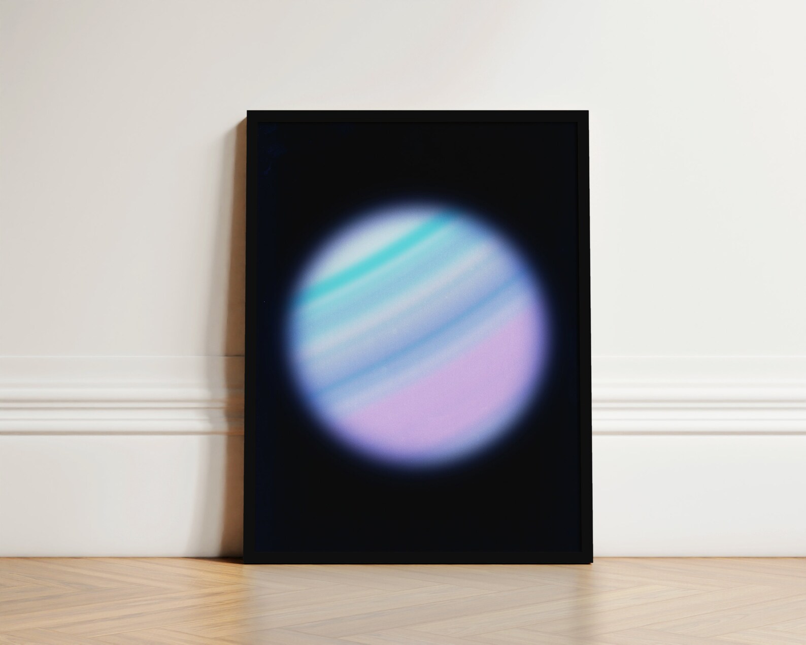 Printable Aesthetic Dark Pastel Planet Wall Art, Downloadable Home ...