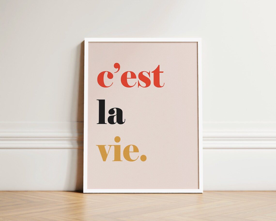 Printable Aesthetic Minimal Pink French Wall Art, Downloadable Home ...