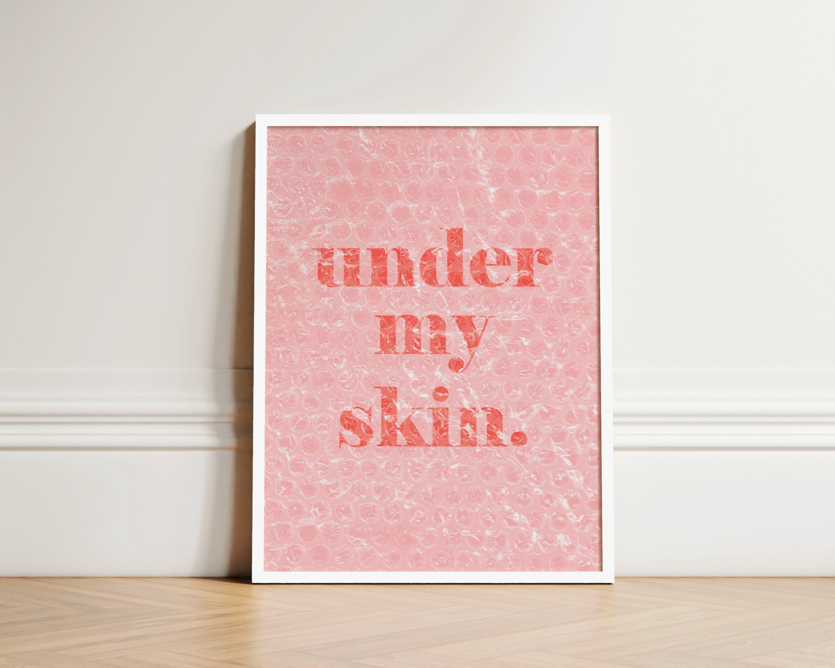 Printable Aesthetic Pink Wall Art, Downloadable Home Decor, Under My ...