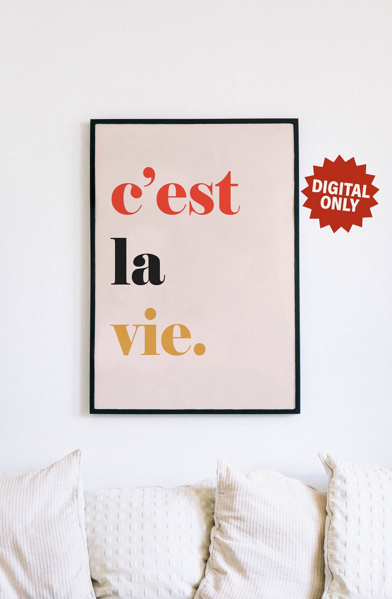 Printable Aesthetic Minimal Pink French Wall Art Downloadable - Etsy