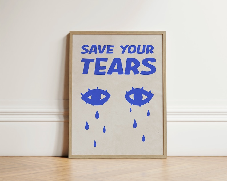 Save Your Tears Minimal Wall Art Downloadable Home Decor the Weeknd ...