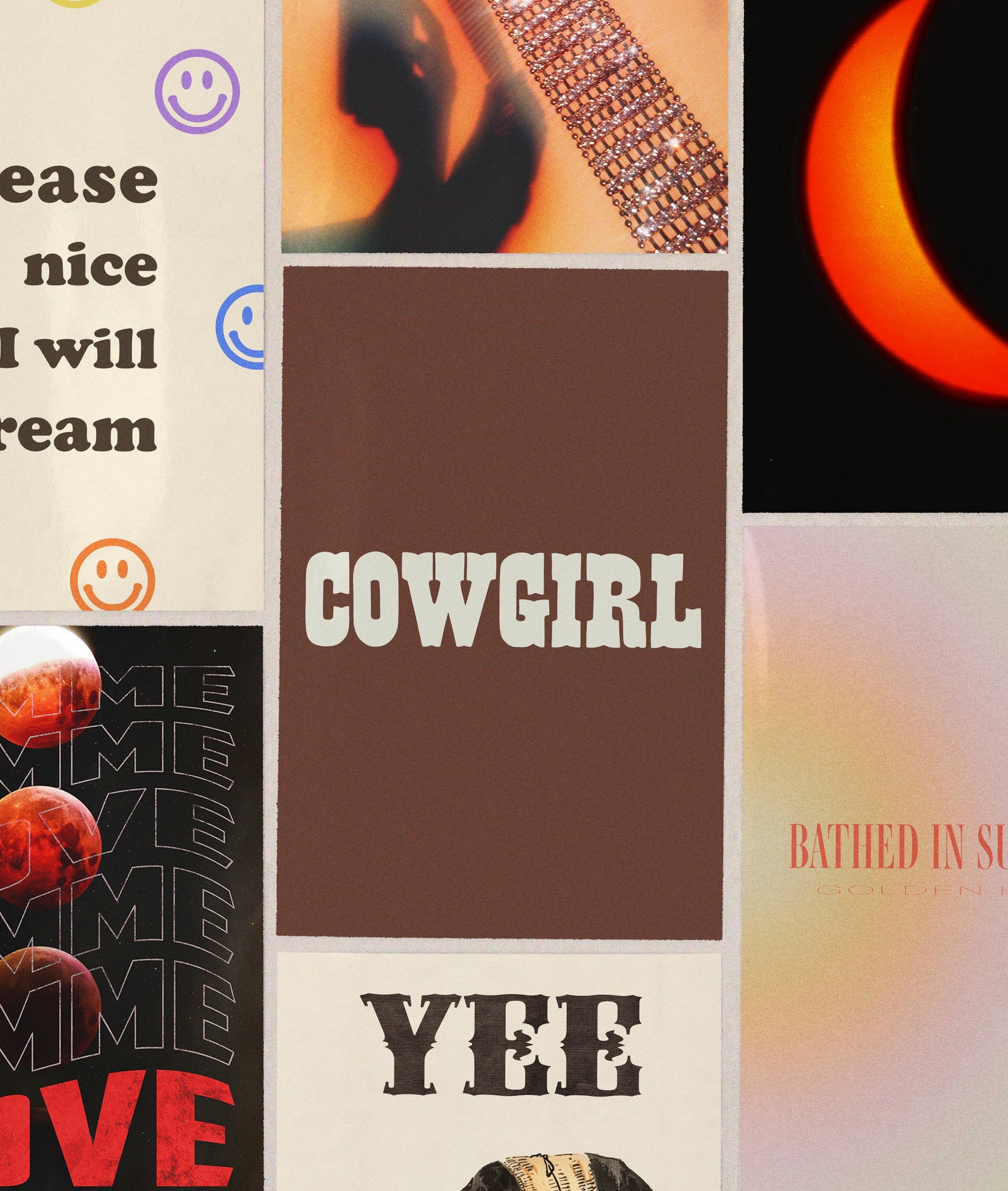 Printable Aesthetic Brown Western Wall Art, Downloadable Home Decor ...