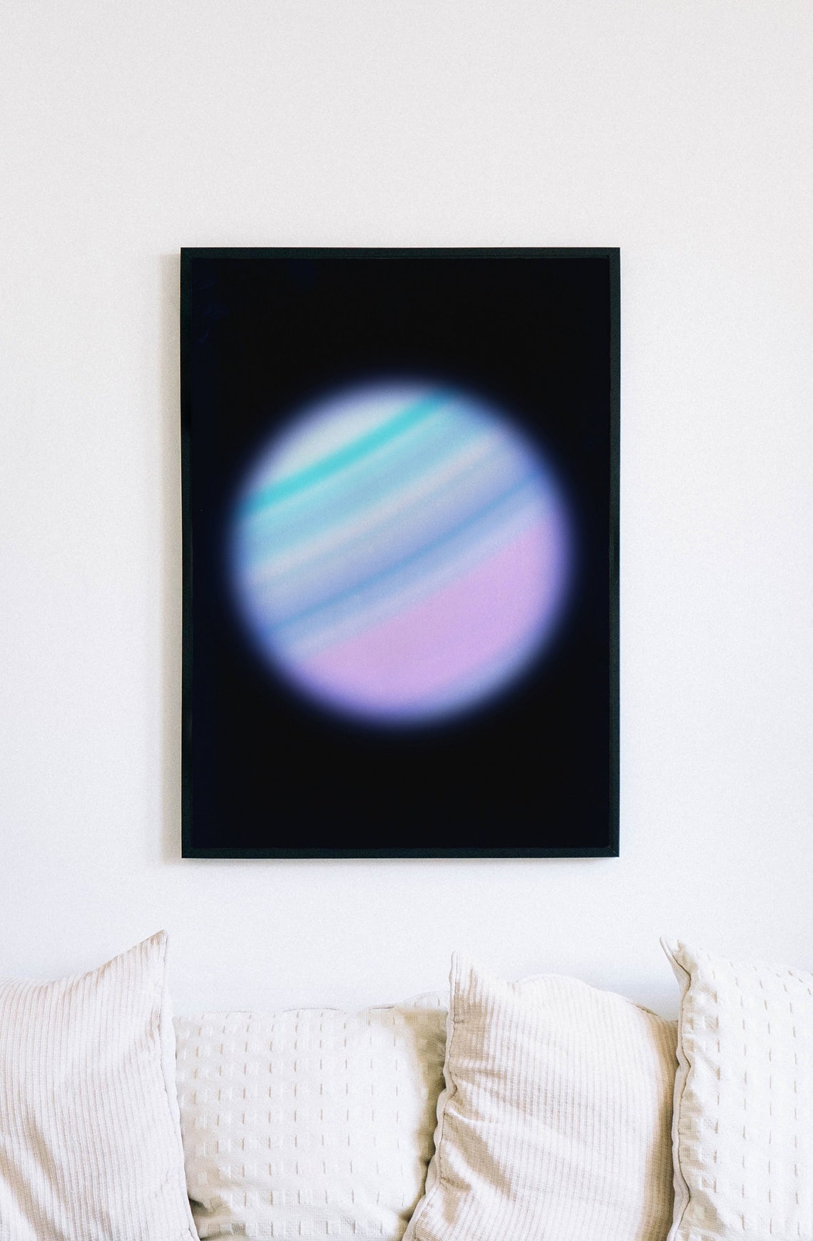 Printable Aesthetic Dark Pastel Planet Wall Art, Downloadable Home ...