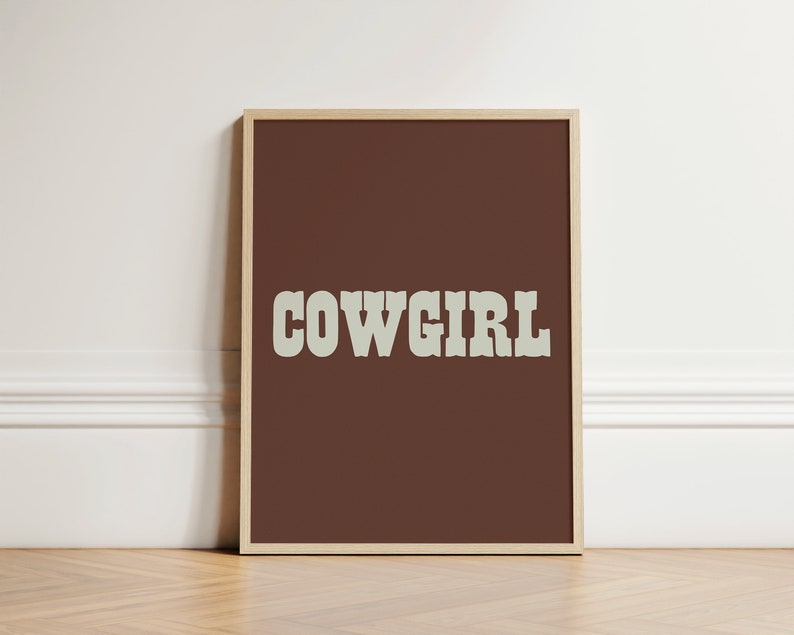 Printable Aesthetic Brown Western Wall Art, Downloadable Home Decor ...