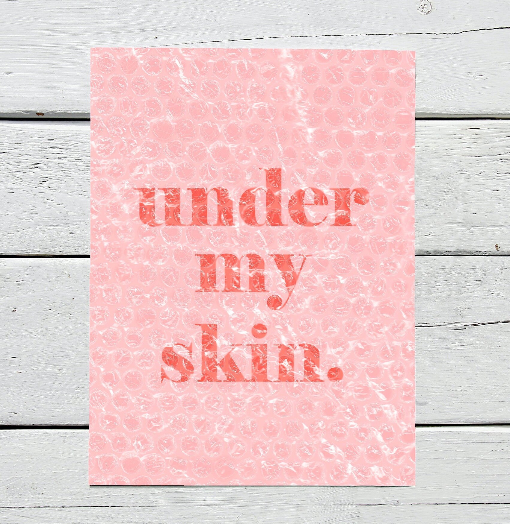 Printable Aesthetic Pink Wall Art, Downloadable Home Decor, Under My ...