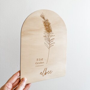 Australian Native Birth Flower Name Sign - Etsy