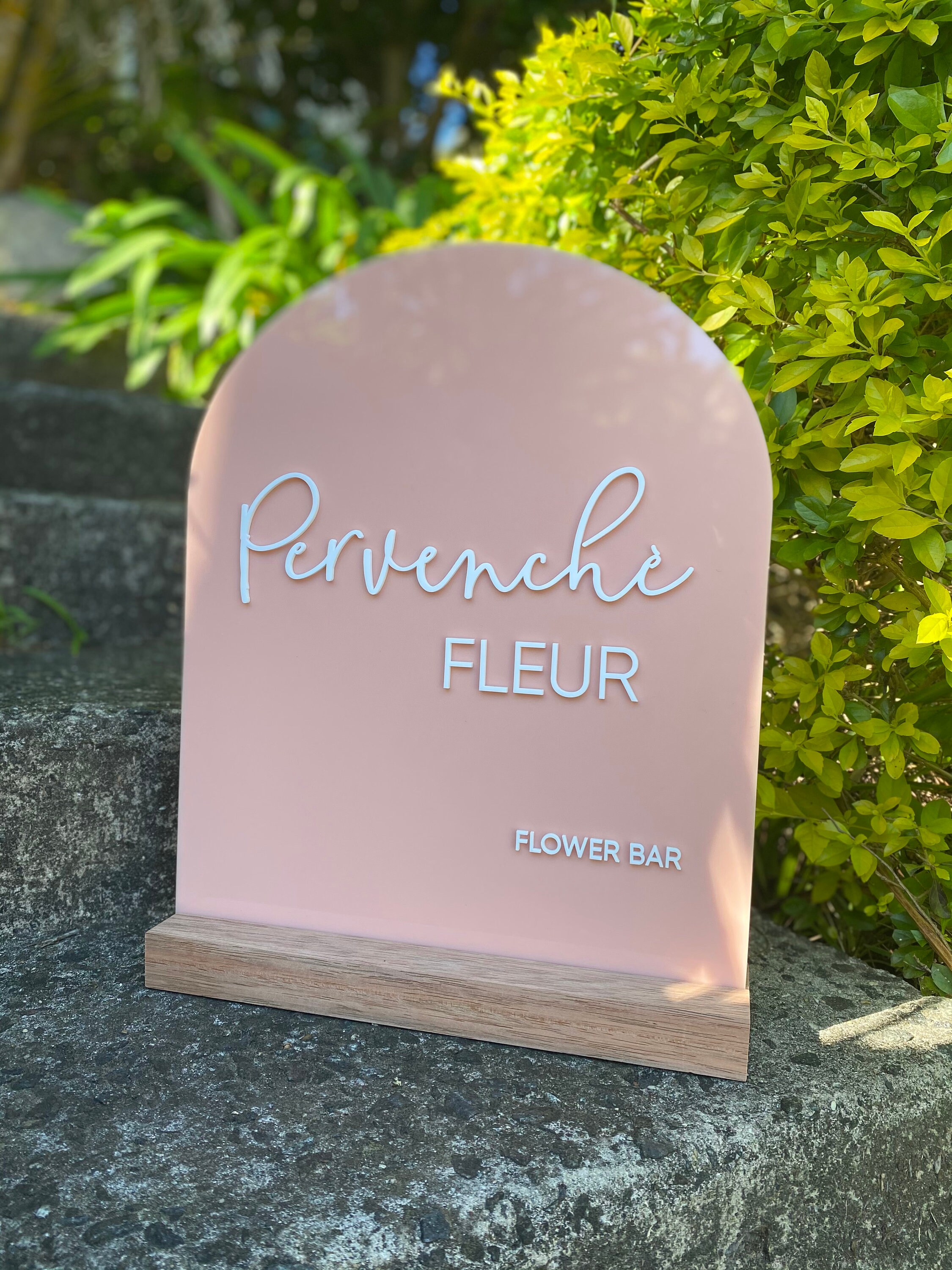 Business Sign 40cm Acrylic Layered Arch With Wooden Stand - Etsy UK