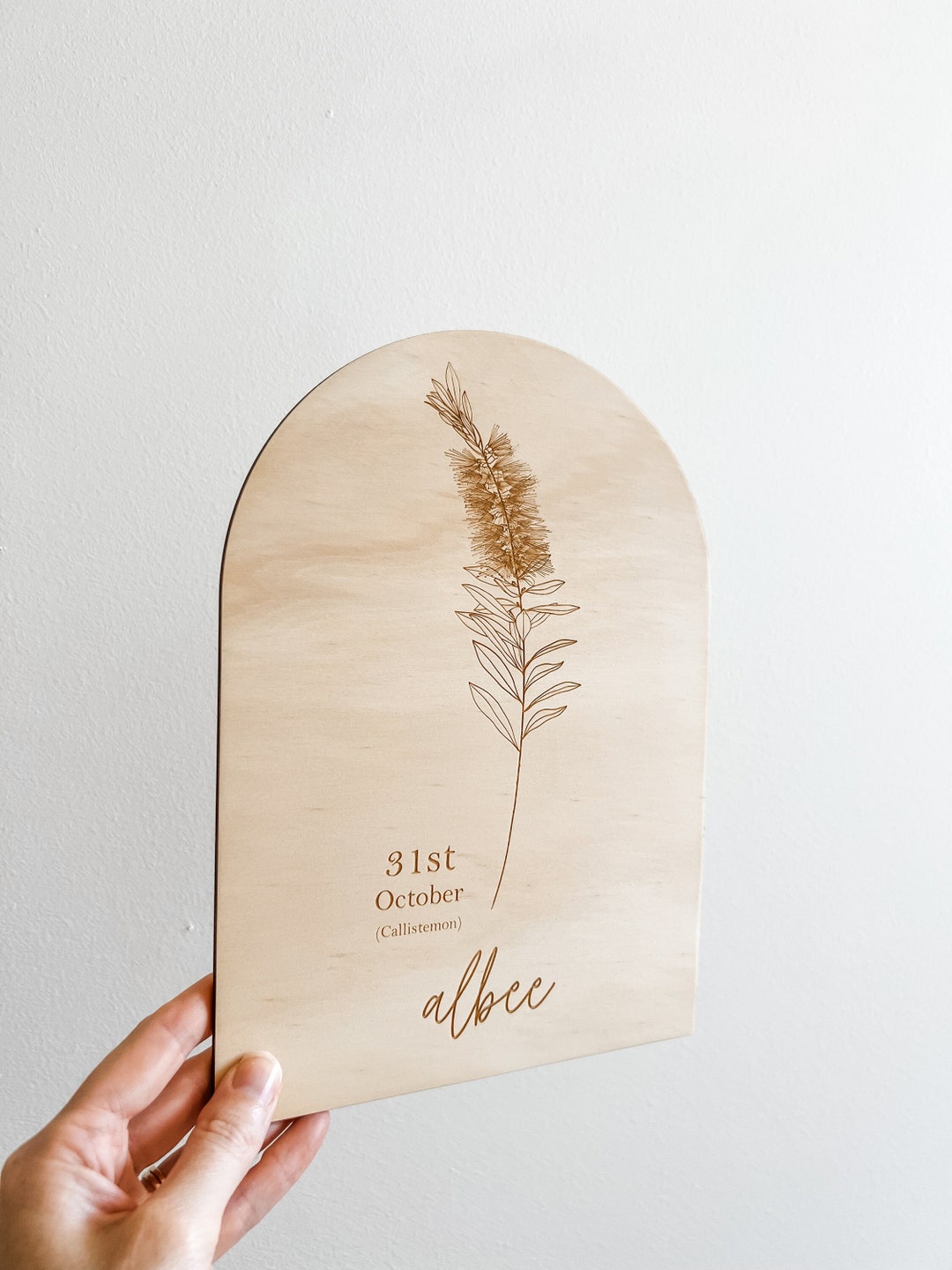 Australian Native Birth Flower Name Sign - Etsy